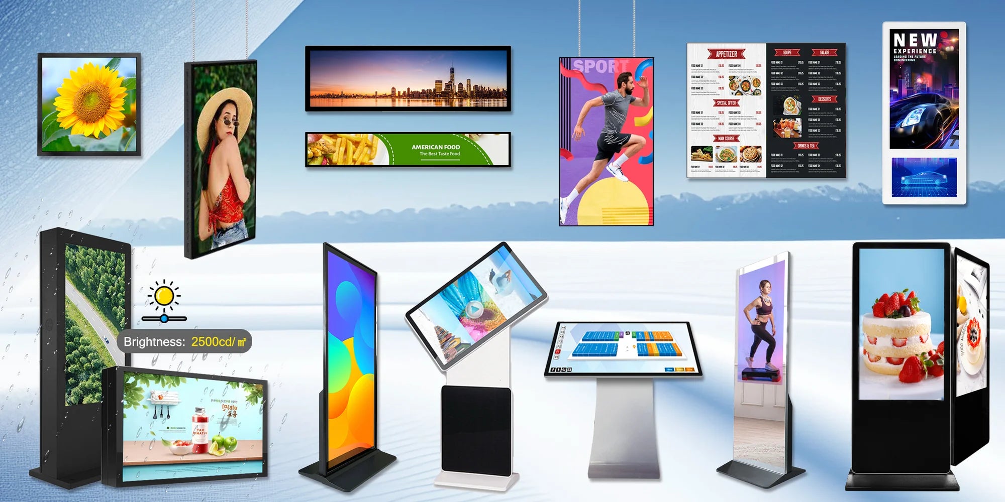 Leangle Digital Signage Touch Advertising Screen Holographic Display